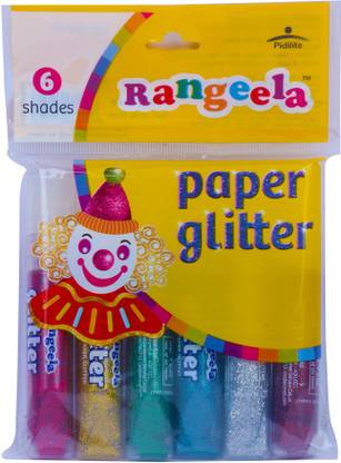 Flipkart.com | Pidilite Rangeela Paper Glitter, 6 shades, 30 ml - Paper ...