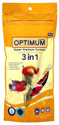 OPTIMUM. 3 IN 1 FISH FOOD 0.1 kg Dry Adult Fish Food Price in India ...