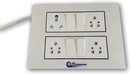 RK ENGINEERING 4 sockets with individual switch 3 meter longer wire. 20 ...