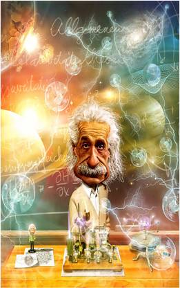 Albert Einstein Flex Poster for Room B44 Paper Print - Personalities ...