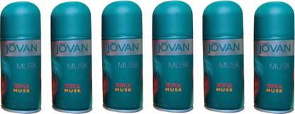 Jovan TROPICAL MUSK PACK-6 Deodorant Spray - For Men - Price in India ...