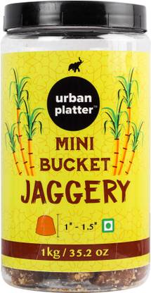 urban platter Mini Bucket Jaggery, 1Kg / 35.2oz Block Jaggery Price in ...