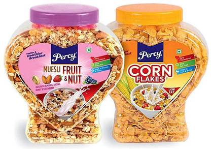 Percy Fruit & Nut Muesli & classic cornflakes (Pack of 2) Box Price in ...