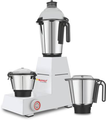 MI Sumeet 2011 Smart Kitchen Mixer 750 Mixer Grinder (3 Jars, White ...