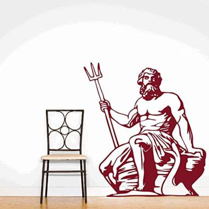 PRIME HOME DECOR 22 cm Poseidon Wall StickerPVC Vinyl Art Decals(24X27 ...