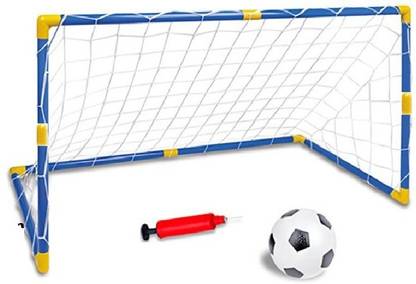 IndusBay Football Goal Post Net With Ball Pump Indoor Outdoor Soccer ...