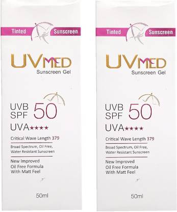 UVmed Sunscreen - SPF 50 PA++ Tinted Sunscreen Gel - Price in India ...