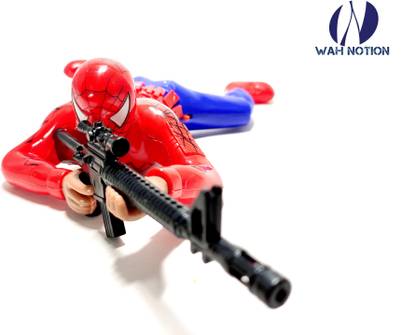 Wah Notion Plastic Spiderman Crawling Action Toy with Lights, Fire ...