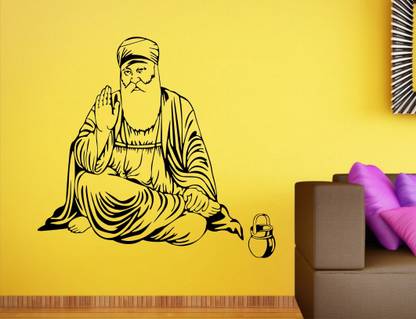 INDIA WALL STICKER 59 cm Shree Guru Nanak Dev Ji' Wall Sticker ...