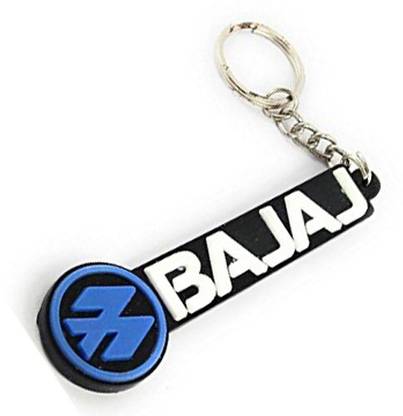 BAJAJ Letter & Logo single side design PVC Keychain rubber Key Chain ...