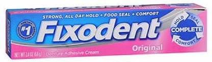 Fixodent Complete Original Denture Adhesive Cream 2.4 Oz Toothpaste ...