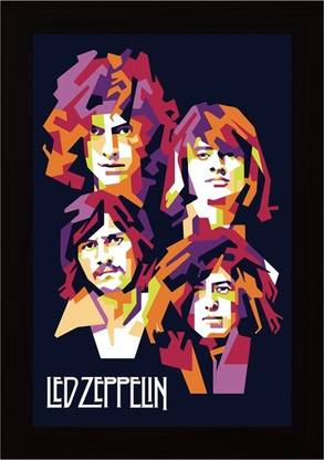 Led Zeppelin Illustration Framed Poster Paper Print - Gaming posters in ...