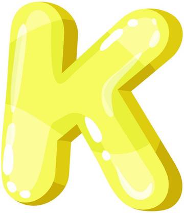 KD K glossy bright alphabet Sticker Poster|Alphabets Poster| Paper ...