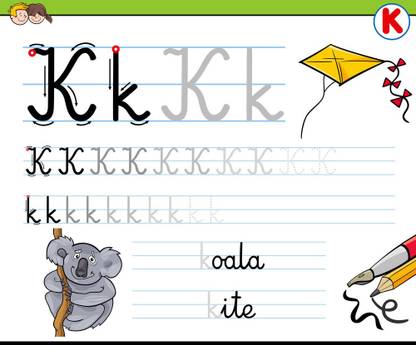 KD alphabet Kk learning chart Sticker Poster|Alphabets Poster Paper ...