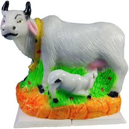 De-Ultimate Kamdhenu Cow with Calf (Gaay Ka Bachcha) Decorative ...