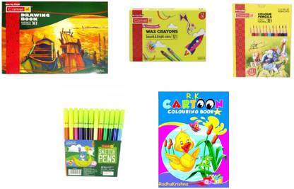 Camlin Students Complete Art Kit- Sketch Pens, Crayons, Pencil Colours ...