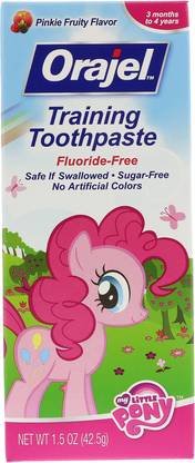Orajel My Little Pony Training Toothpaste, Pinkie Fruity Flavor ...