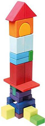 Grimm's Spiel and Holz Design Colored Rainbow Geo-Blocks - Classic ...
