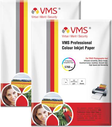 Flipkart.com | VMS Professional Colour Double side High Glossy 220 gsm ...