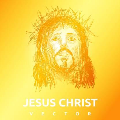 yellow jesus Sticker Poster|Religious poster|Christian Poster| Paper ...
