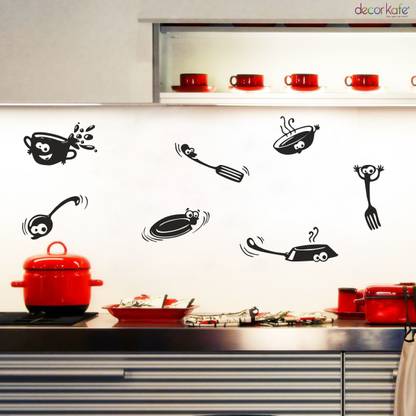 Sticker Hub 17 cm Kitchen Cupboard Cartoon Stickers Wall Decor PVC ...