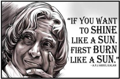 voorkoms 45.72 cm APJ Abdul kalam wall sticker Self Adhesive Sticker ...