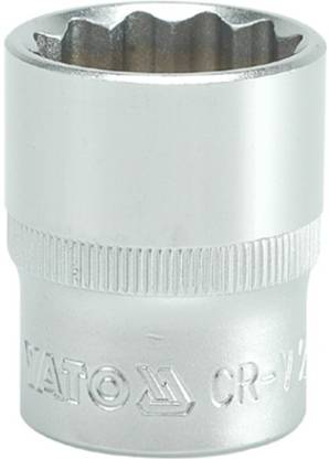 YATO YT-1285 1/2 inch Drive Bihexagonal Chrome Finish Socket with Size ...