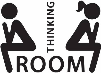 Decals prime 25 cm Thinking Room Theme Toilet/Bathroom Door Sign ...