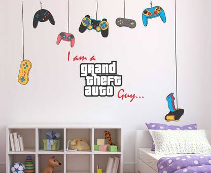 HAPPYSTICKY 100 cm Grand Theft Auto |Wallstickers|Pvc Vinyl|Non ...