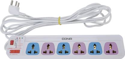 CONA Value Series Spike Suppressors 3291 Colour 6x1 Power Strip 4 ...