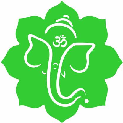 SUDARSHAN STICKER 30 cm Ganesh ji Night Glow - Radium Glow in The Dark ...