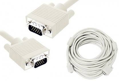 Security Store VGA Cable 20 m VGA Cable Lead (20 MTR) VGA to VGA White ...