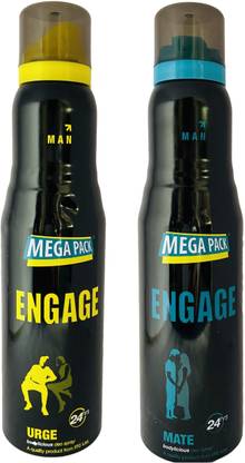 Engage Urge and Mate Maga Pack Deodorant Spray for Men 220ml Each (Pack of 2) Deodorant Spray ...
