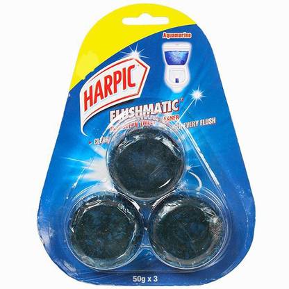 Harpic flush matic aquamarine 150 gm Aquamarine Block Toilet Cleaner ...