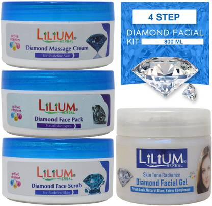 LILIUM Herbal Diamond Facial Kit 800g-Gen-43-GC-1002 Price in India ...