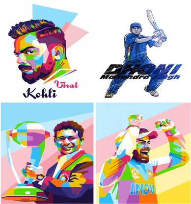 VIRAT ,DHONI,SACHIN, Posters for Home Living Room Door Office, Cafe ...