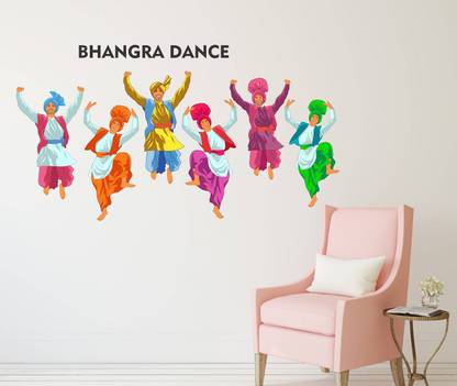 Wallzone 90 cm Bhangra Dance Removable Sticker Price in India - Buy ...