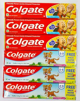 Colgate Kid 2-5 Years Anticavity Tooth Paste 40 gm ,Strawberry & Bubble ...