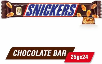 SNICKERS Chocolate Bar, 25g (Pack of 24) Bars Price in India - Buy ...