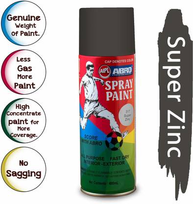 Flipkart.com | ABRO SP-317 MULTIPURPOSE SPRAY PAINT (400 ML / SUPER ZINC)