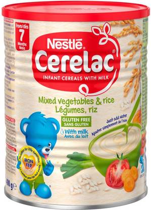 NESTLE Cerelac Mixed Vegetables & Rice With Milk - 400g (Imported ...