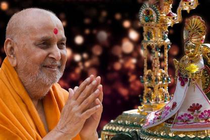 Pramukh Swami Maharaj Lord Swaminarayan Religious Painting Poster ...