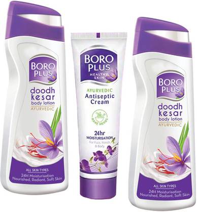 BOROPLUS Advanced Body Lotion DOODH KESAR 24 hrs. Moisturizing body ...