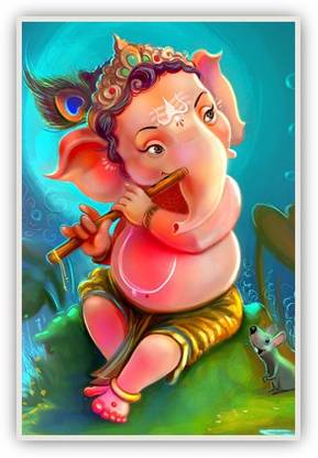 Ganpati Bappa Ganesha - God Wall Poster Photographic Paper - Abstract ...