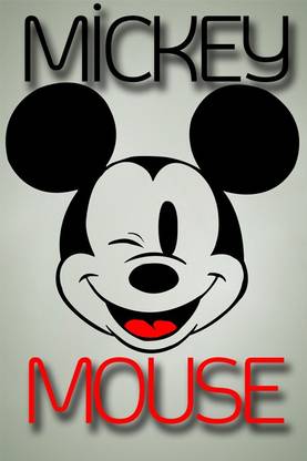 Mickey mouse Smiley Face 12 x 18 Wall Poster Photographic Paper ...