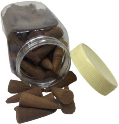 Virtuoso Chandan Dhoop Batti (Pack of 50+ Cones) - in plastic small jar ...