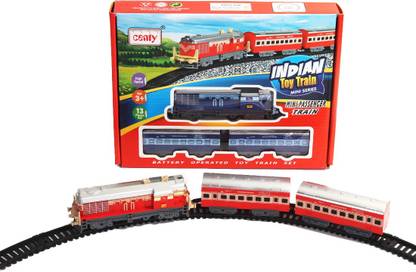 Mastermart Battery Operated Indian Railways Passenger Toy Train Set for ...