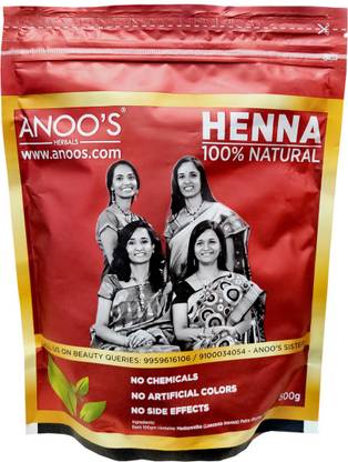 Anoo's Henna 100% Natural 500gm - Price in India, Buy Anoo's Henna 100% ...