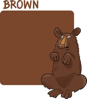 brown color kids learning charts premium posters kids poster for ...