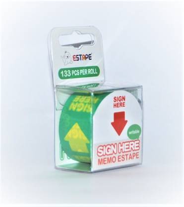 Flipkart.com | ESTAPE Estape Memo Sign Here Sticky Notes(Yellow Arrow ...